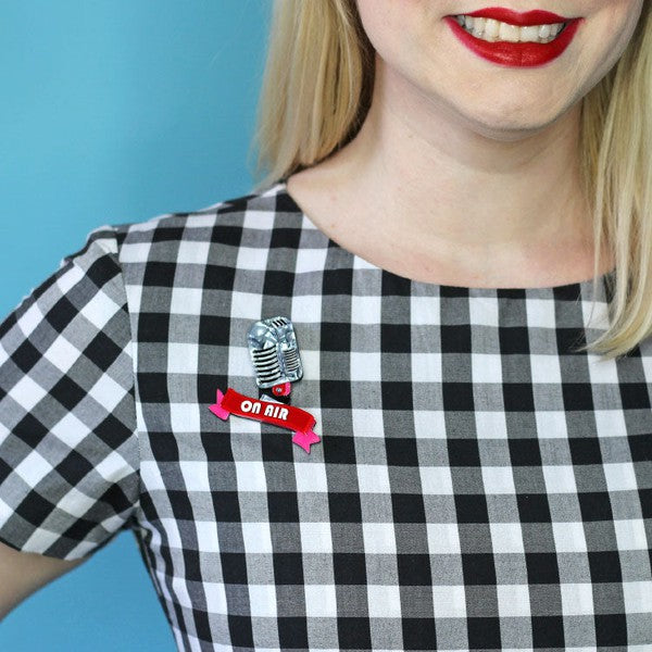 Erstwilder - On Air Microphone Brooch (2017) – 20th Century Artifacts